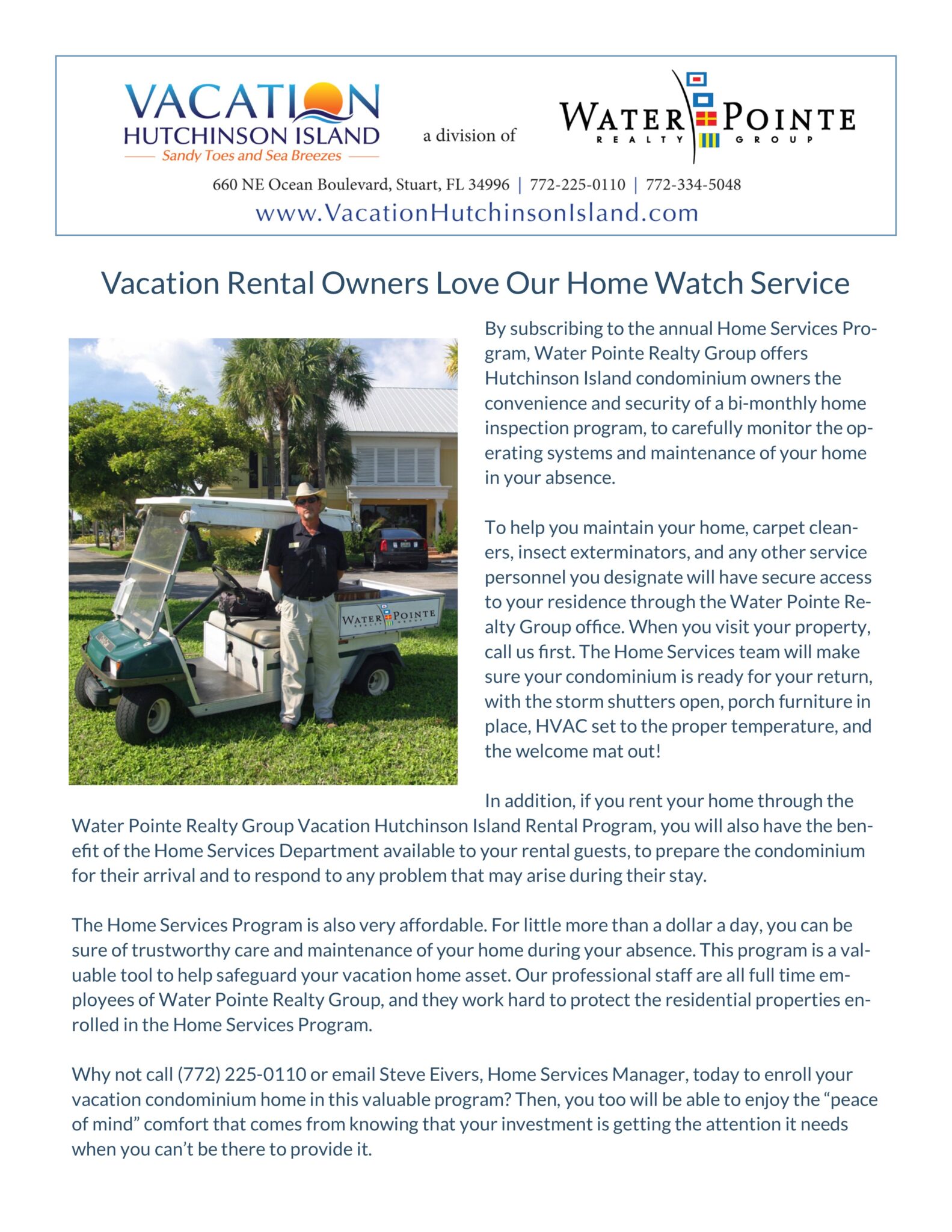 Owner Home Watch Services - Vacation Hutchinson Island - Owner Home ...